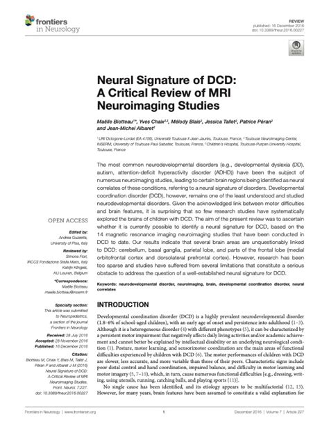 Developmental Coordination Disorder The Institute Of Functional Neuroscience