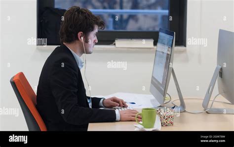 Startup Business Software Developer Working On Desktop Computer At
