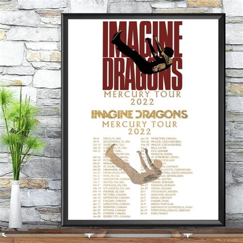 Imagine Dragons Mercury Tour Concert 2022 Poster Mercury Tour Etsy