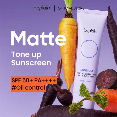 Beplain 🇸🇬 Sunmuse Tone Up And Correcting Matte Sunscreen Spf50 Pa