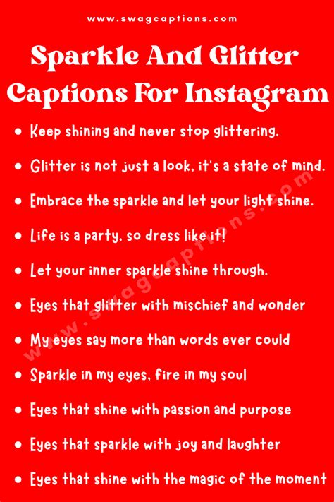Sparkle And Glitter Captions For Instagram Instagram Captions Corny