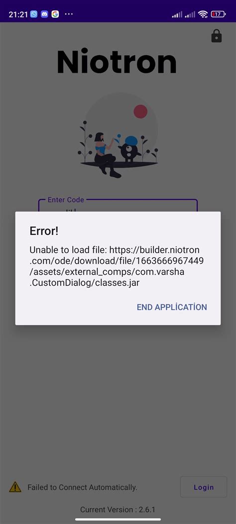 unable to find component error discuss niotron community
