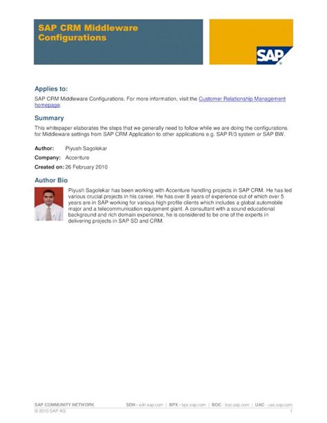 Pdf Sap Crm Middleware Configurations Dokumentips