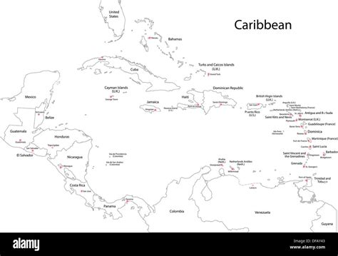 Blank Map Of The Caribbean Printable