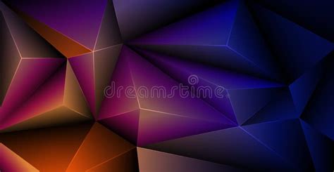 Vector 3d Geometric Polygon Line Triangle Pattern Shape For Wallpaper Or Background Stock