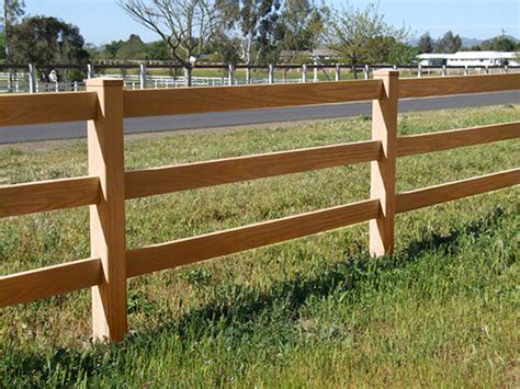 3 Rail Wood Fence Design