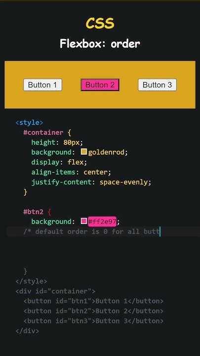 Flex Box Order Using Html Css 🔥💯 Youtube