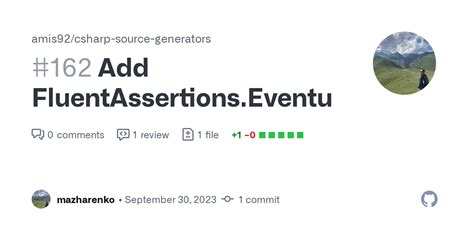Add Fluentassertions Eventual By Mazharenko Pull Request