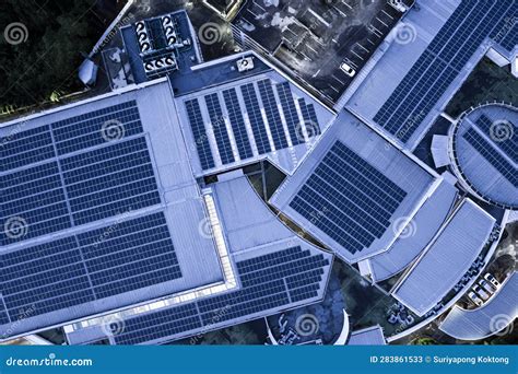 Solar Roof Solar On The Roof Top View Worker Installing A Solar Cell