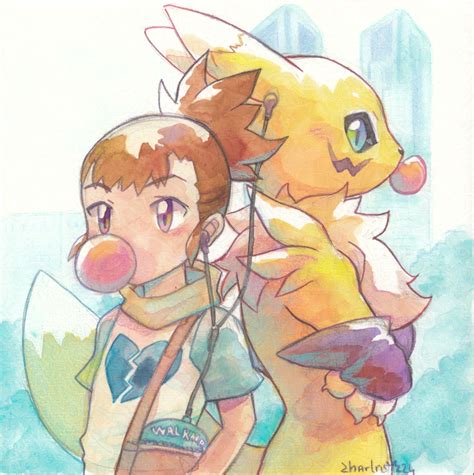 Renamon And Makino Ruki Digimon And 1 More Drawn By Chibicheu Danbooru