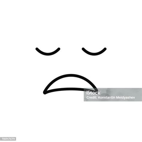 Las Icône De Visage Ligne Mince Simple Vecteur De Contour Des Icônes