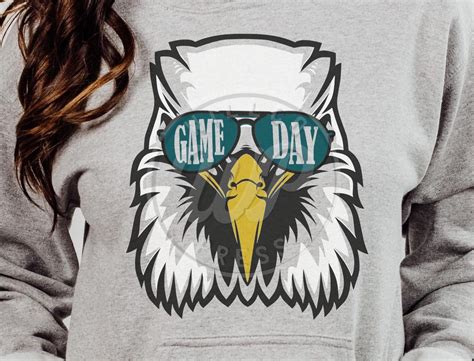 Eagles Svg Game Day Sunglasses Basketball Mascot Png Dxf Svg
