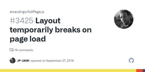 Layout Temporarily Breaks On Page Load · Issue 3425 · Alvarotrigo