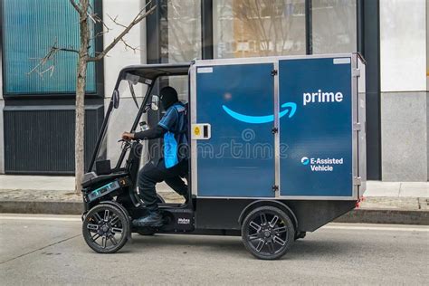 Amazon Prime E Assisted Vehicle In Lower Manhattan Editorial Stock