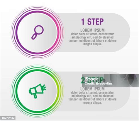 현대 벡터 일러스트입니다 인포 그래픽 서클 템플릿은 두 요소 섹터 아이콘으로 구성 됩니다 비즈니스 프리젠테이션 웹 디자인 인터페이스 워크플로우 레이아웃 2 단계로 구성 된
