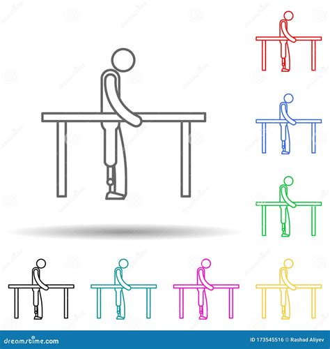 Rehabilitation Multi Color Style Icon Simple Thin Line Outline Vector Of Medicine Icons For Ui