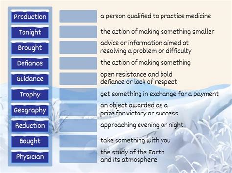 Definition Match English Match Up
