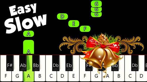 Navidad TUTORIAL LENTO Para Piano Cancion Facil Teclado Con Notas