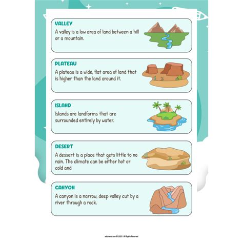Landforms Stem Learning Printable
