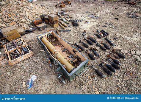 Mine Charges And Shoulder Held Rocket Launchers War Actions Aftermath