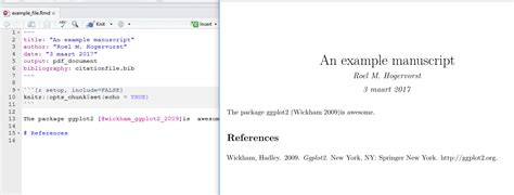 Writing Manuscripts In Rstudio Easy Citations Roel S R Tefacts