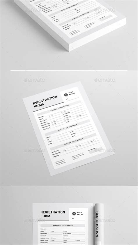 Registration Form Ms Word Indesign Artofit