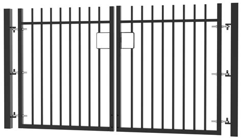 1 8m High X 4 0m Wide EnviroRail Vertical Bar Double Gate First