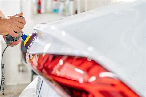 Manual Polishing Of The Body Of Luxury Cars With The Application Of