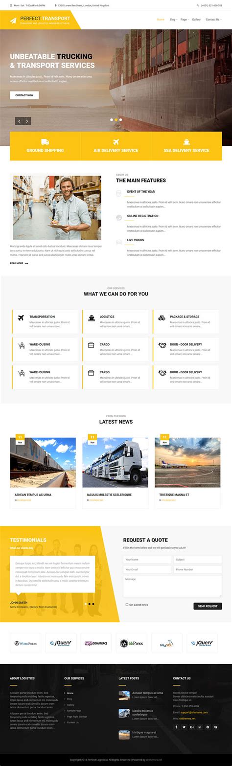 SKT Themes Perfect Logistics v1 0 0 шаблон логистической компании для