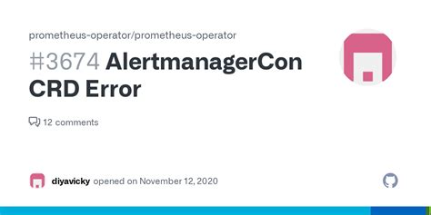 Alertmanagerconfig Crd Error · Issue 3674 · Prometheus Operator