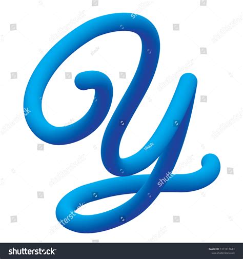 Capital Letter Y Cursive Font Tube Stock Vector Royalty Free 1311811643 Shutterstock