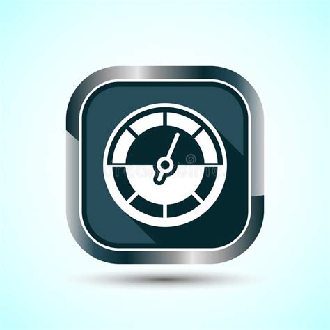 Speedometer Icon Design Illustration Speed Indicator Sign Symbol Gray Shadow Button Design