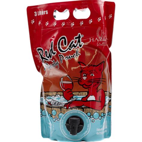 Hazlitt Red Cat Party Pouch 3l Woodshed Wine And Spirits