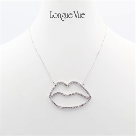 สรอยคอแฟชนรปปาก Longue vue Shopee Thailand