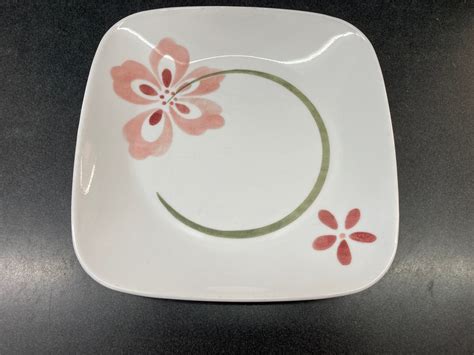 Corelle Pretty Pink Square Salad Plate Etsy