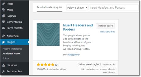 Como Inserir Scripts No Header Ou Footer Do Wordpress Agência Seo Martin