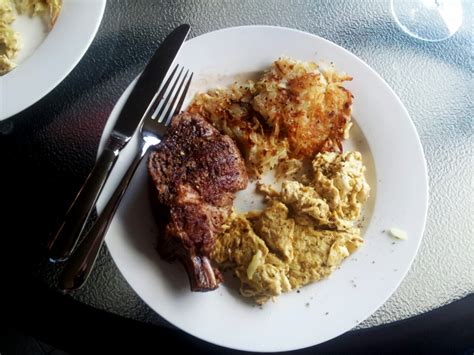 Ribeye Steak Scrambled Eggs Hash Browns And Fire Trucks 30 Day