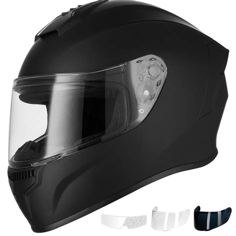 Favoto Motorcycle Full Face Helmet Dot Approved Lightweight Abs Shell