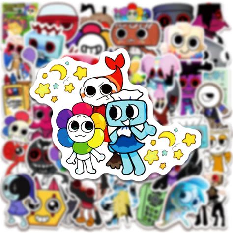 1050pcs Funny Game Dandys World Stickers Cute Cartoon Graffiti Decals