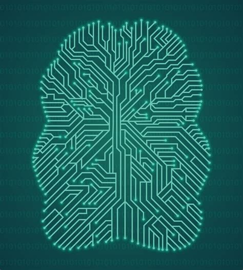 brain circuit board technological brain concept background 20296474