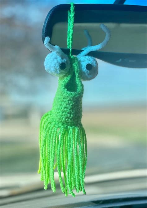 Car Crochet Mini Yip Yips Yip Yip Car Mirror Hanging Accessories Etsy Canada In 2024 Car