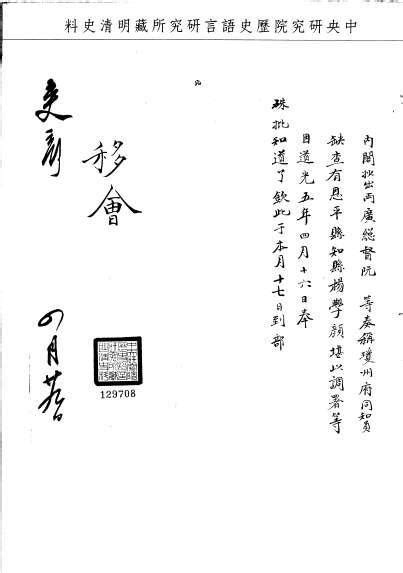 題名 吏部為調署瓊州府同知事