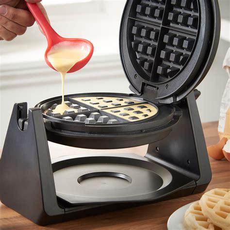 VonShef Rotating Waffle Maker Machine Iron Rotary Belgian Quad