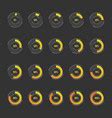 Modern Circle Progress Bar Icon Set Royalty Free Vector