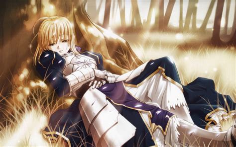 Artoria Pendragon in Tranquil Rest – HD Fate/Stay Night Saber Wallpaper