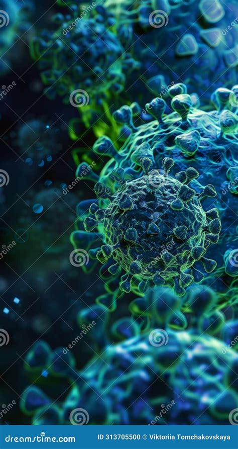 3d Render Of Hpv Infection Sexually Transmitted Dna Virus Illustration Of Hpv Virus Concept