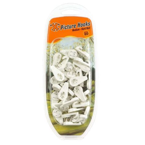 X Hooks Hard Wall Picture Hooks Medium Nylon 30 Pack Go Hardware