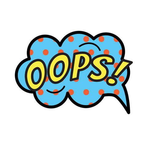 Oops Sticker Transparent PNG SVG Vector File