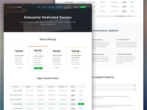 ServerApp Pricing landing page for web app by Konrad Księżopolski for