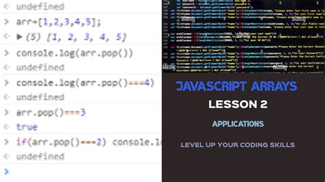 Javascript Arrays Applicationfinding Your Way Home Lesson 2 Youtube